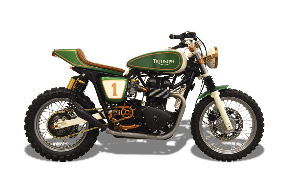 "Copper Boss" a Triumph Bonneville Scrambler | Lord Drake Kustoms