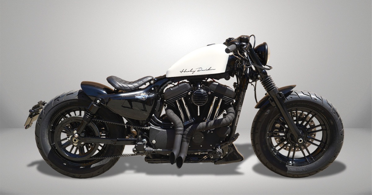 SPORTSTER 48 BOBBER WHITE | Lord Drake Kustoms